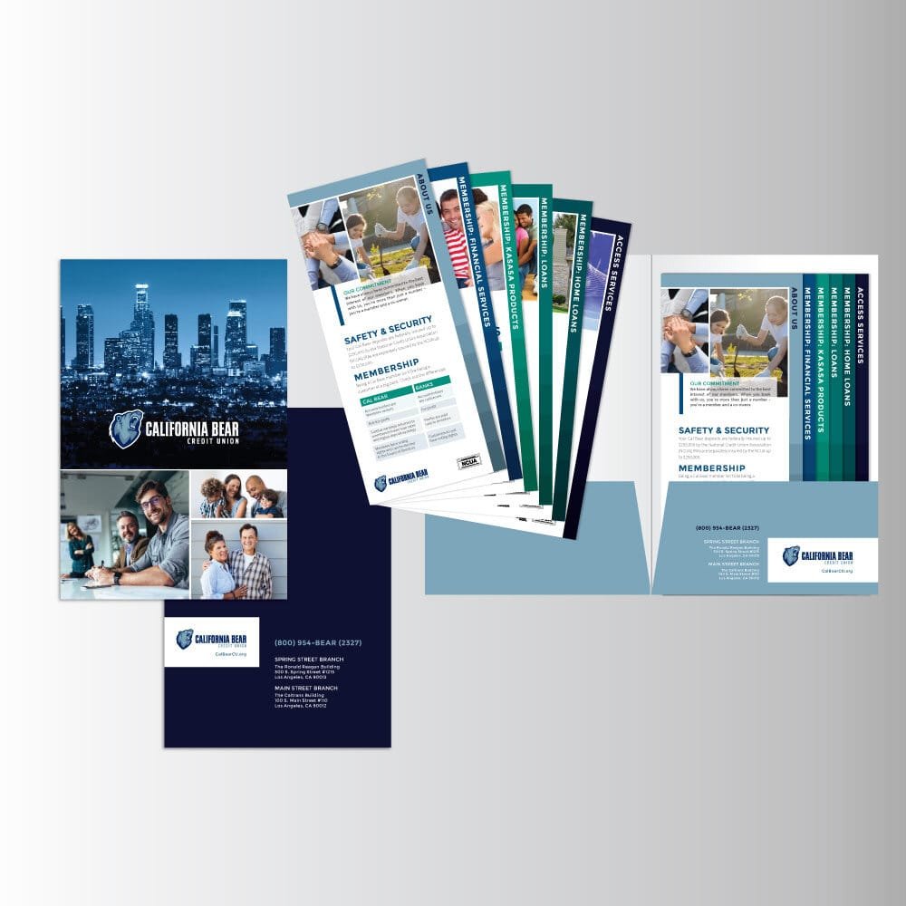 Sales Folder with Inserts - Green Tulip Design